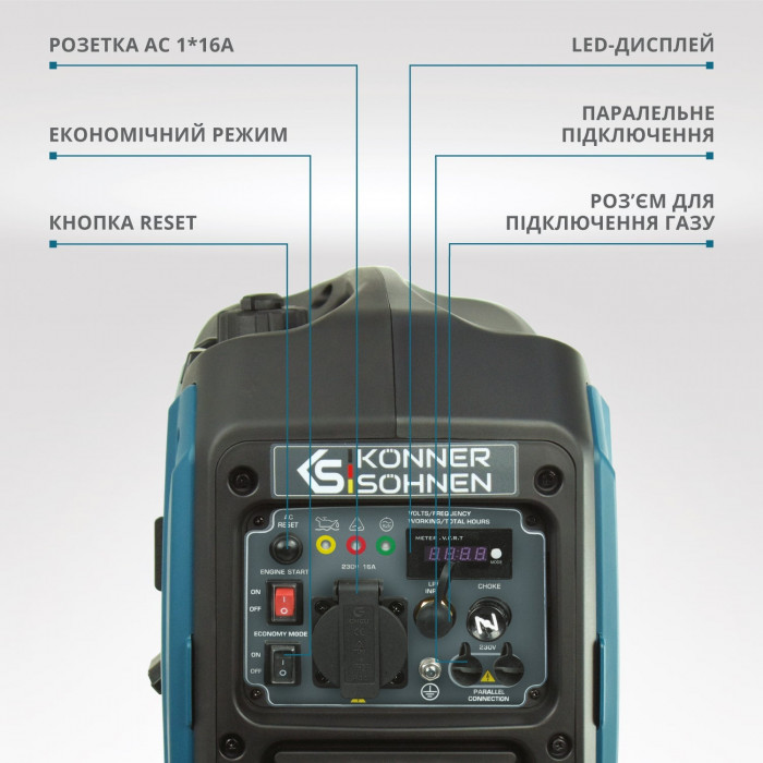 Инверторный газобензиновый генератор KS 2000iG S купить в магазине Generac